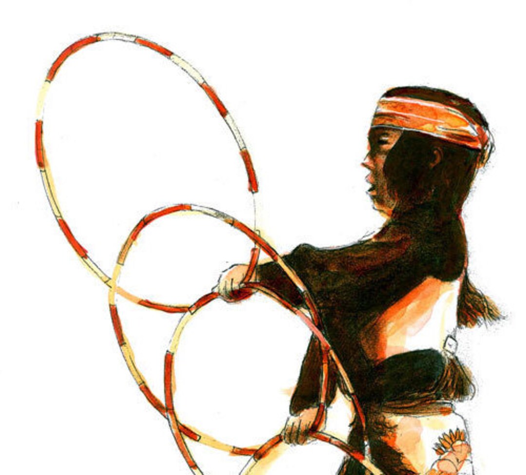 HOOP DANCER Native American Ceremonial Dancer Pencil Drawing ...