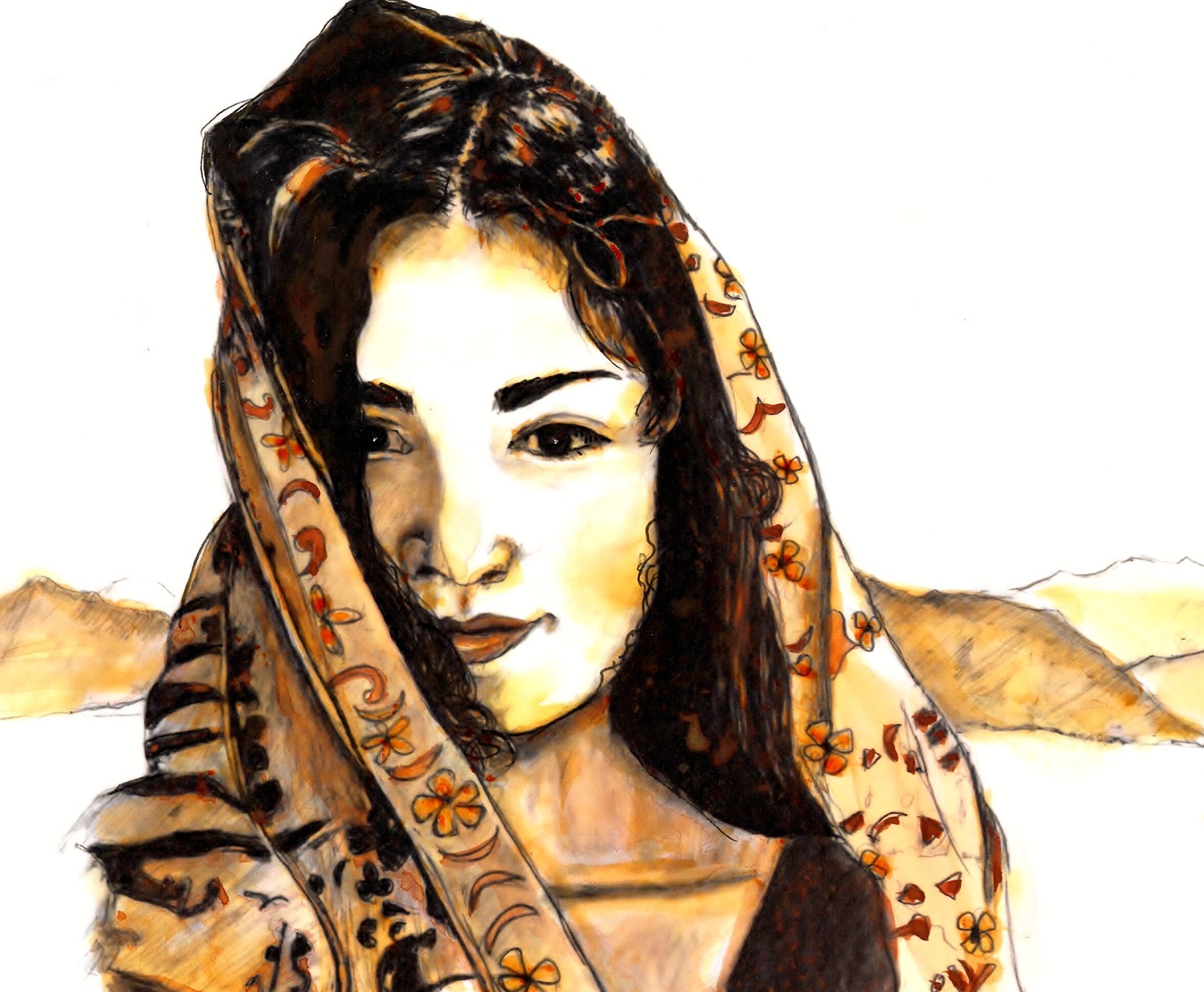 Native American Princess Drawing