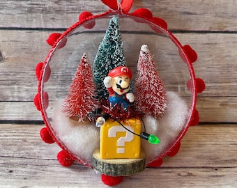 Large Mario Open-faced Ball Ornament Christmas Gift 3D Video Game - Etsy