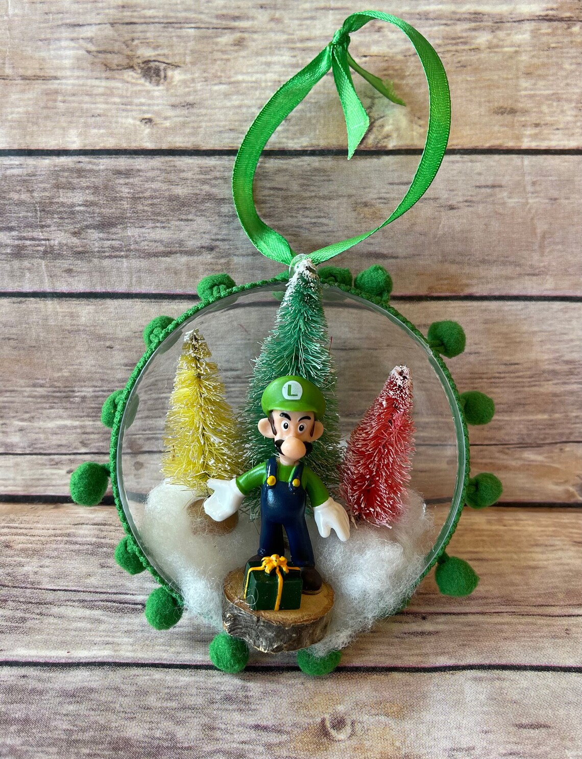Large Luigi Open-faced Ball Ornament Christmas Gift 3D Video Game - Etsy