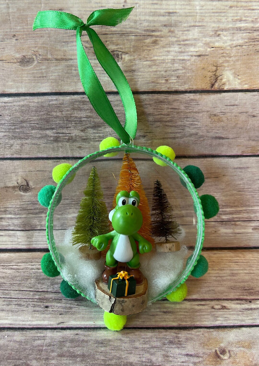 Large Yoshi Open-faced Ball Ornament Christmas Gift 3D Mario Video Game ...