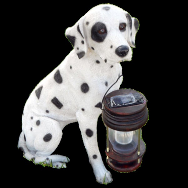 Solar Light Dog Statue - Etsy