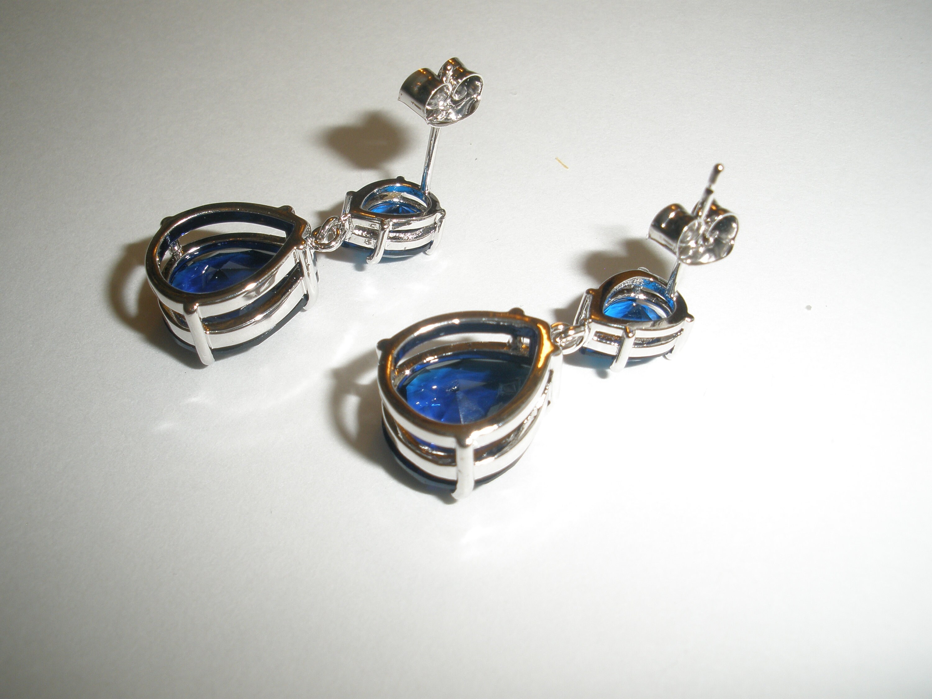 Royal Blue Stud Dangle Earrings Bride Earrings Winter | Etsy