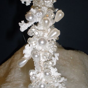 Snow Princess Bride Headband, Bridal Crown, Bride Hair Piece, Bride ...