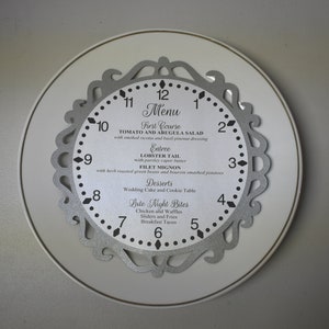 NYE Menus Set of 10 New Year's Eve Wedding Clock Menus - NYE Menus ...
