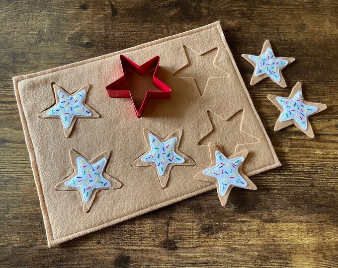 Felt Cookies and Cutter Pretend Play Set - Etsy