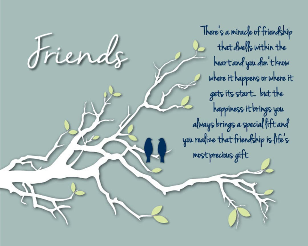 The Miracle of Friendship/ Friends Tree Branch With Birds/ BFF Gift ...