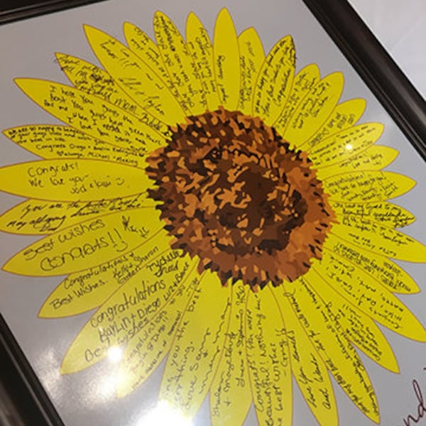 Sunflower Guest Book - Etsy