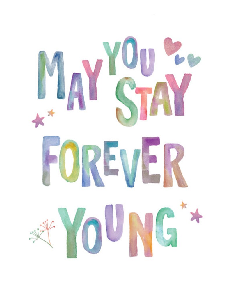 Bob Dylan May You Stay Forever Young/ Set of 4 Prints | Etsy