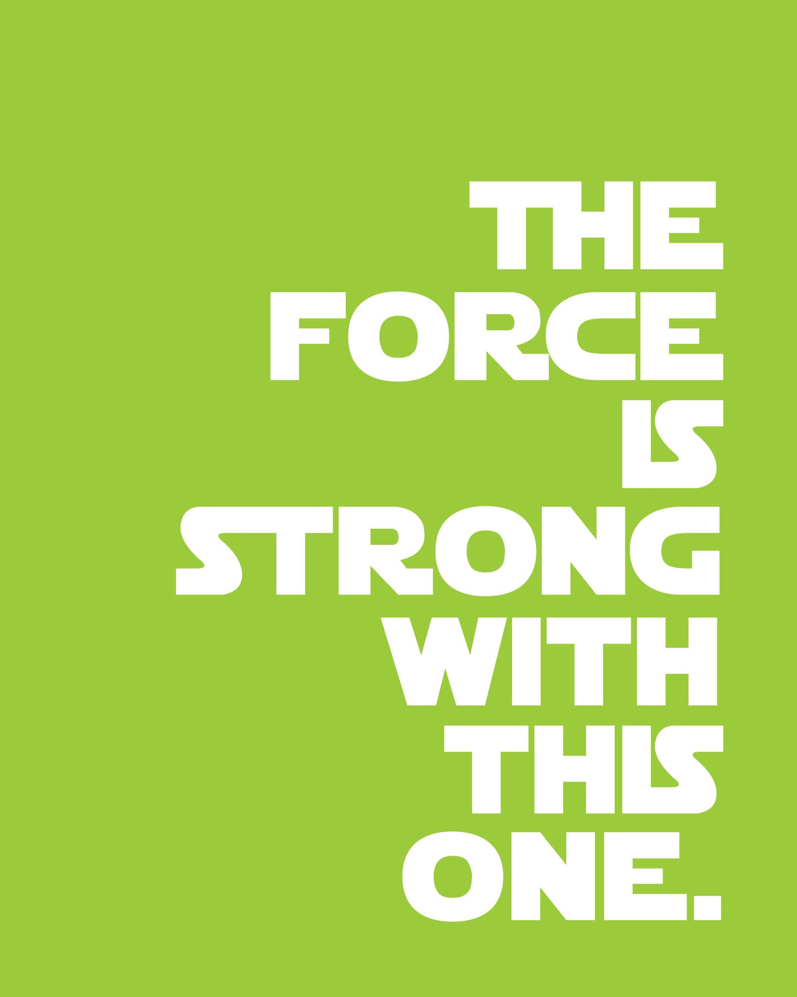 The Force is Strong With This One/star Wars Quote /yoda Quote/star Wars ...