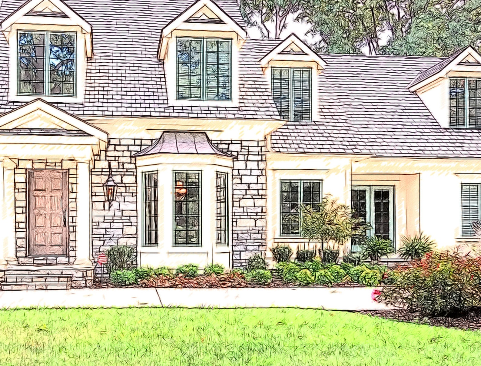 Custom Color Sketch of Your Home/ Realtor Closing Gift/unique - Etsy