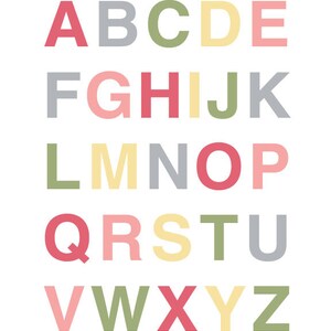 Set of Two Light Retro Vintage Color Alphabet With Monogram Letter ...