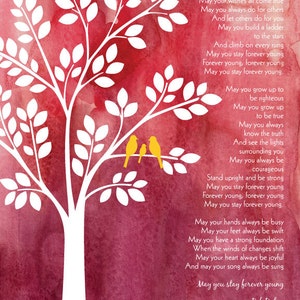 Bob Dylan Forever Young Watercolor/ Baby Gift/graduation Gift/ Playroom ...