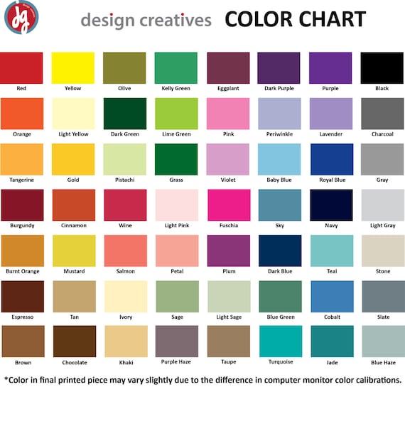 Wedding anniversary anniversary color chart | Honestweddingadvice.com