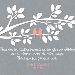 There Are Two Lasting Bequests.. Hodding Carter Quote/ Wedding Gift for ...