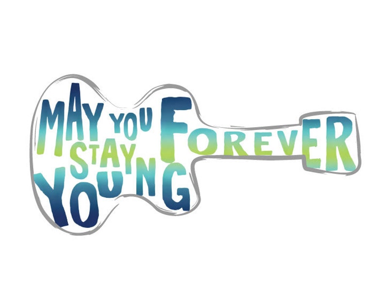 Bob Dylan May You Stay Forever Young/navy Blue Lime Green - Etsy