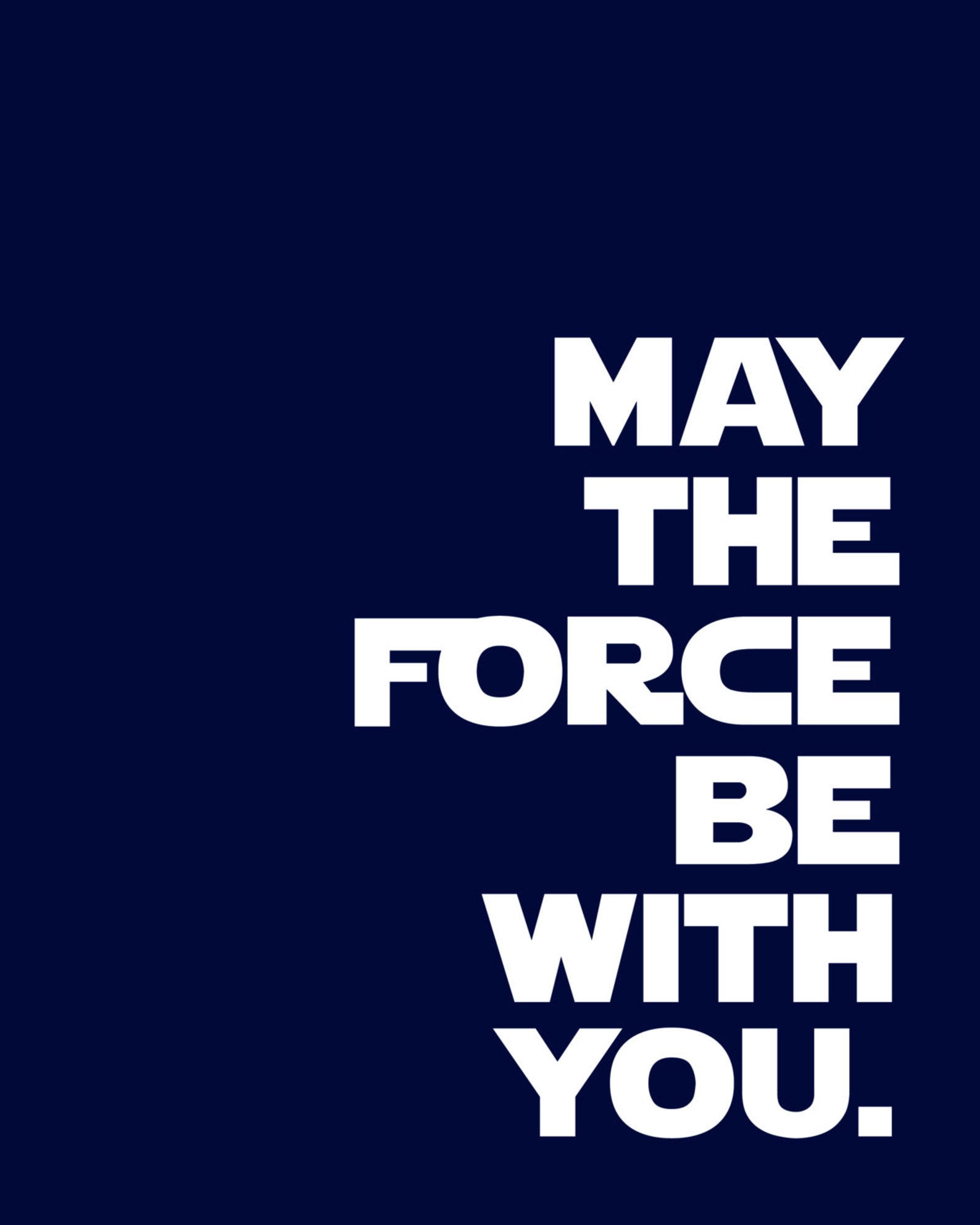 May the Force Be With You/obi Wan Kenobi Quote/star Wars - Etsy