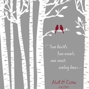 Two Hearts, Two Minds, One Never Ending Love / Birch Tree W/ Two Birds ...