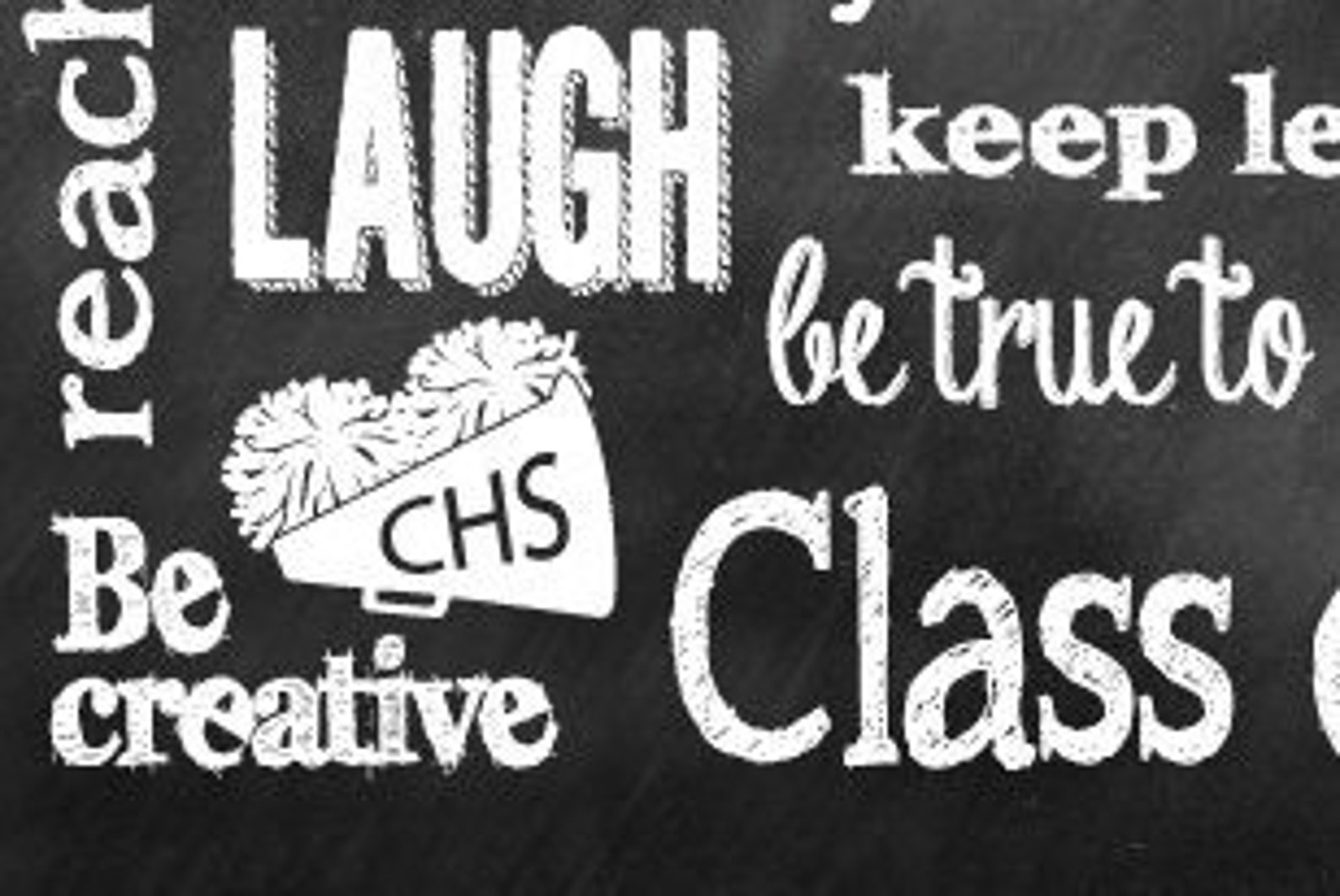Personalized Cheerleader Graduation Gift/chalkboard Design/subwayart ...
