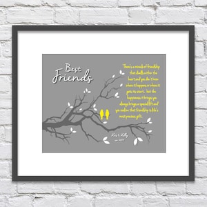 The Miracle of Friendship/ Best Friends Branch With Birds/ BFF Gift ...