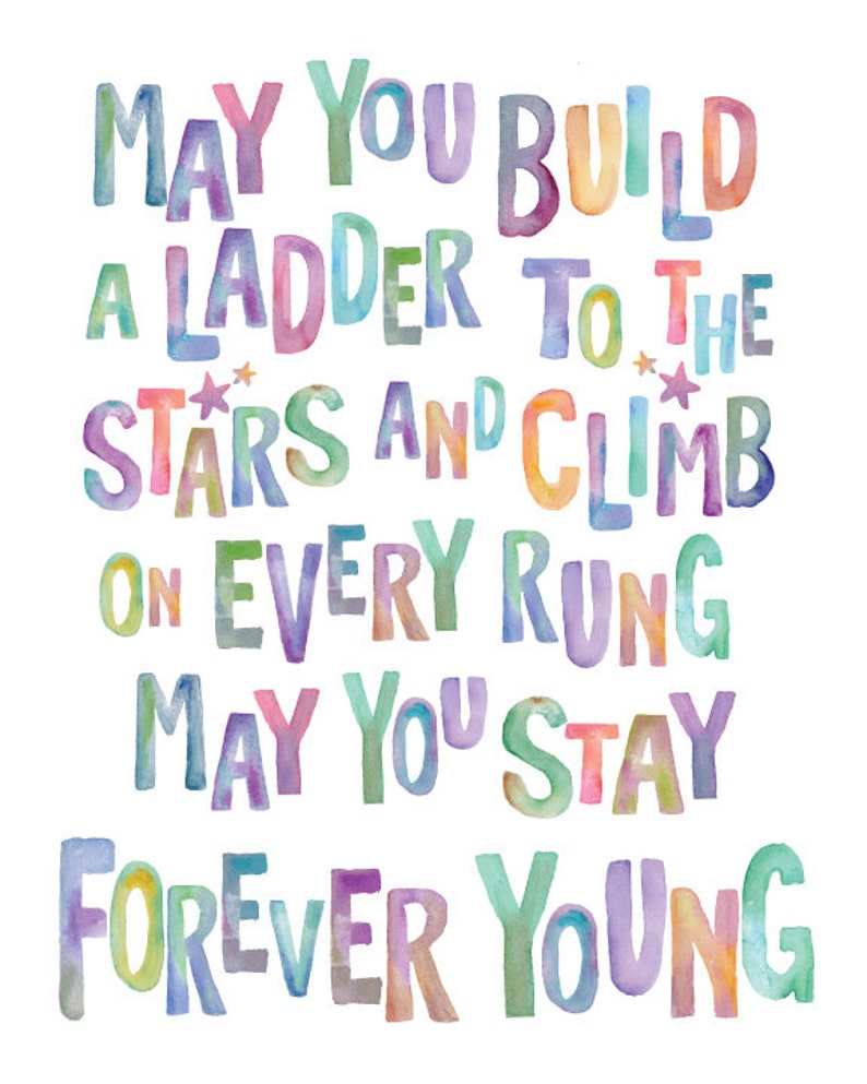 Bob Dylan May You Stay Forever Young/ Set of 3 Prints Watercolor ...