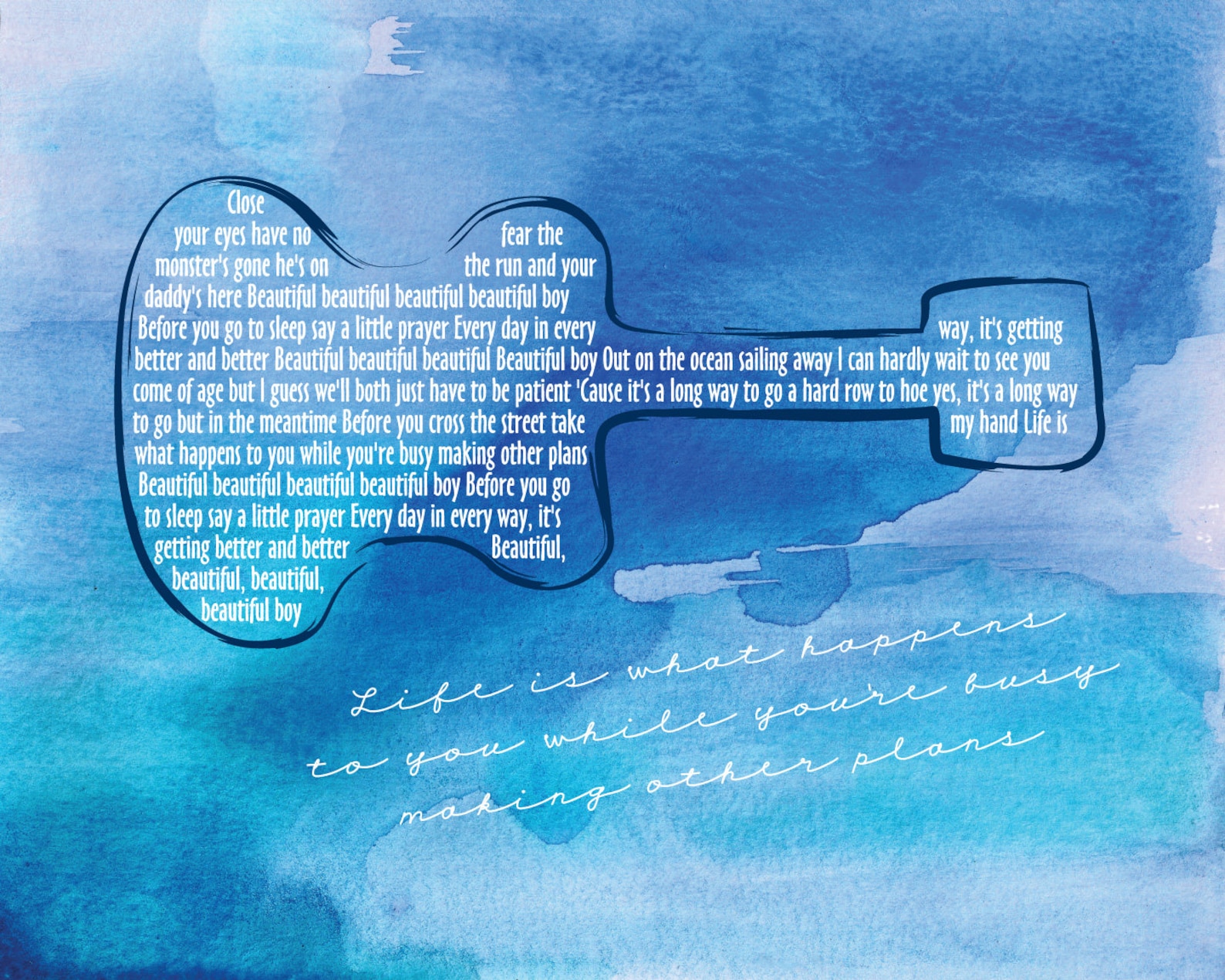 John Lennon Beautiful Boy/playroom Art/ Beautiful Boy Lyrics/ - Etsy