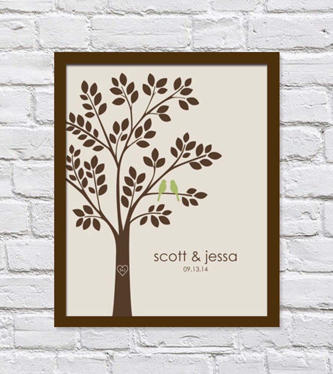 Wedding Tree/ Paper First Anniversary/ Bridal Shower/ Gift From Groom ...