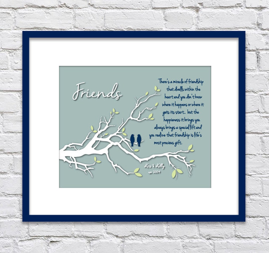 The Miracle of Friendship/ Friends Tree Branch With Birds/ BFF Gift ...