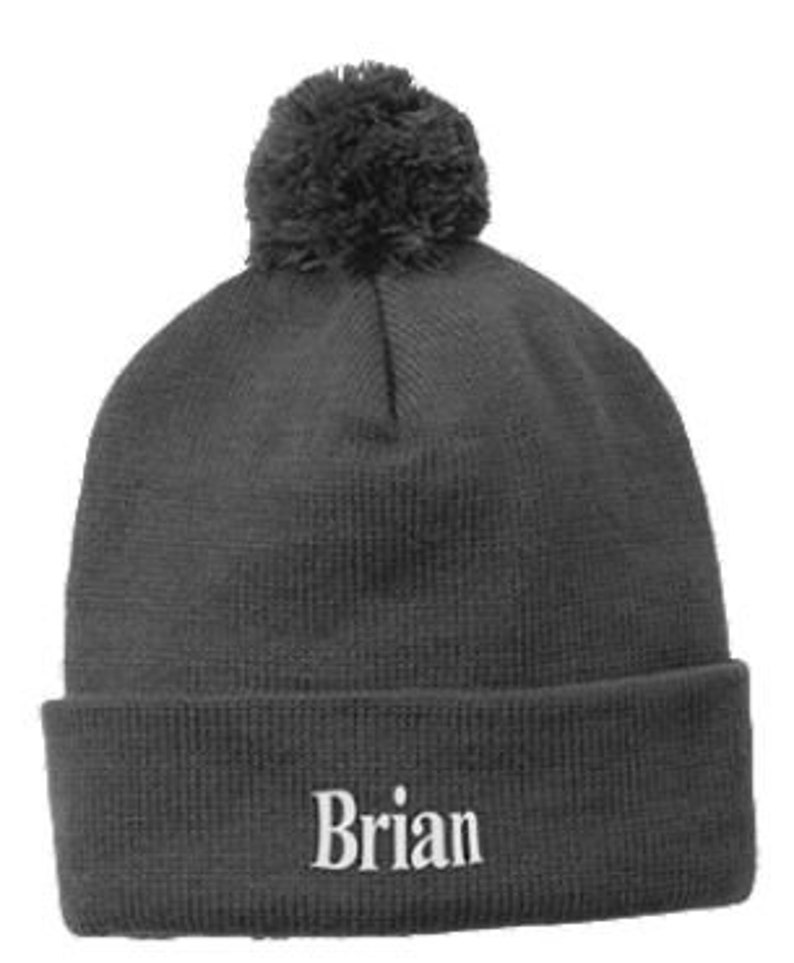 Solid Pom Pom Beanie - Etsy