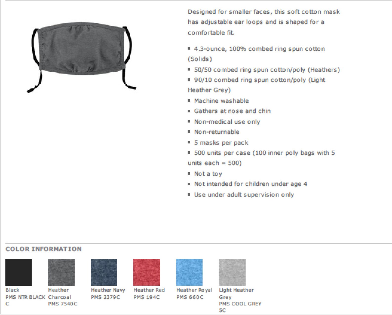 Pack of 5 Youth Face Masks - Etsy