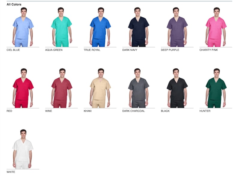 Monogrammed Scrubs 13 Different Colors - Etsy