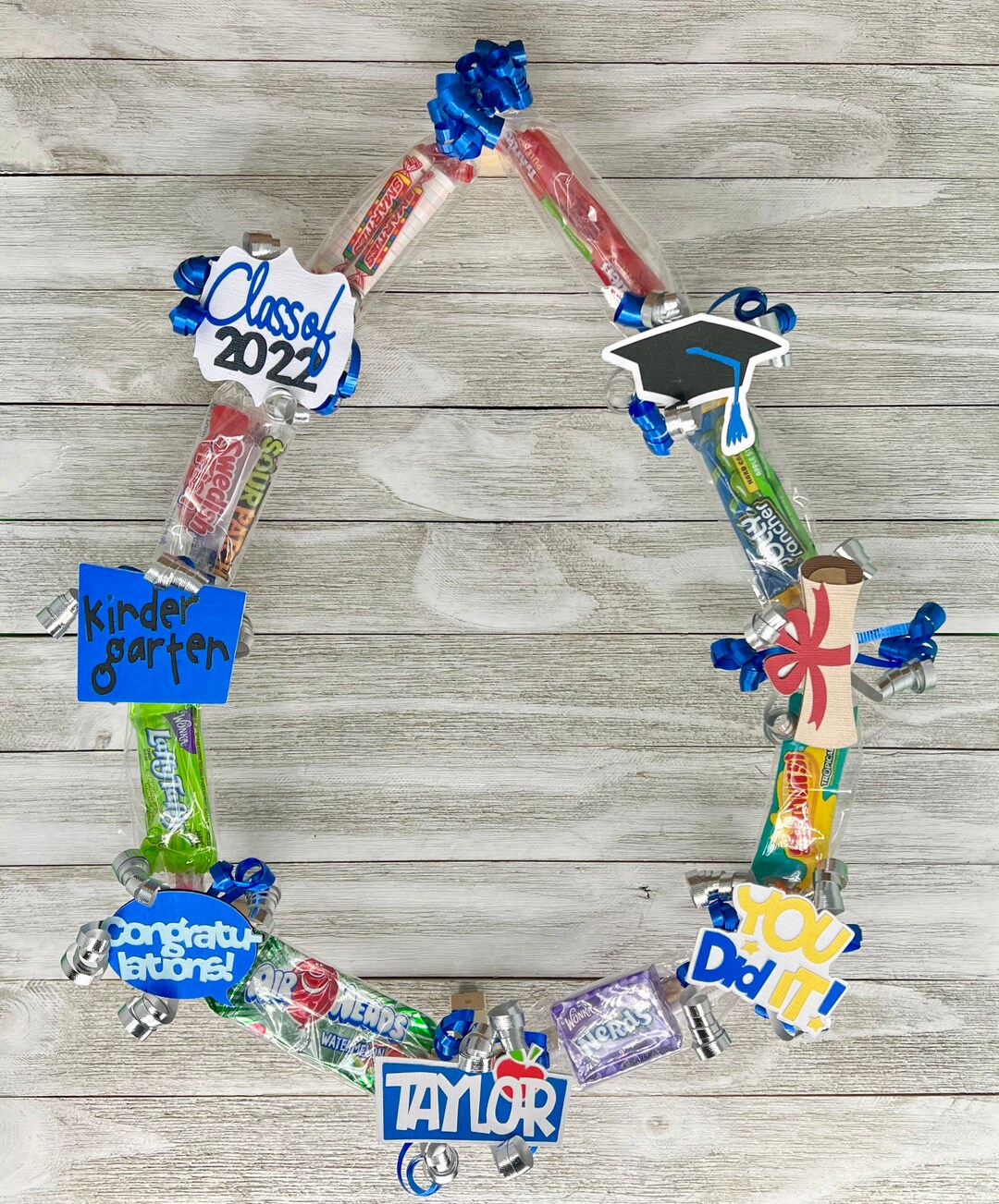 Graduation Kindergarten, Lei Blue and White, Graduation for ...