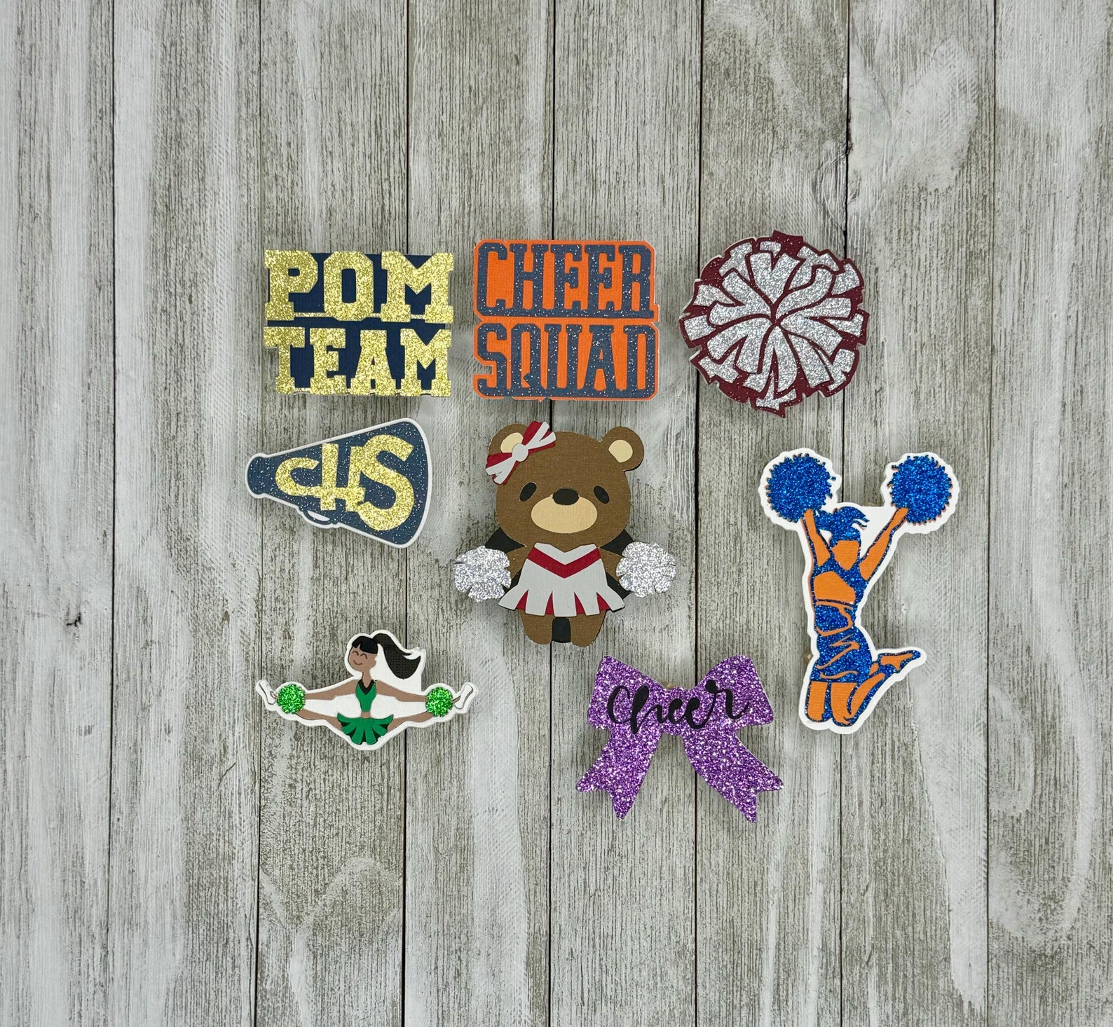 Cheer Custom Homecoming Mums Cutouts, Cheerleader Hoco Cutouts ...