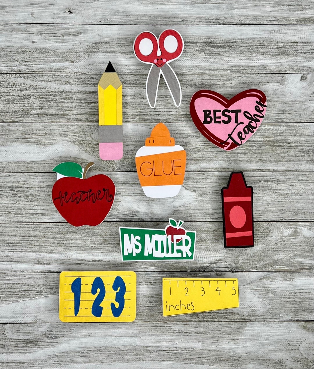 Teacher Custom Homecoming Mums Cutouts, Teacher Cutouts, Pencil Cutouts ...