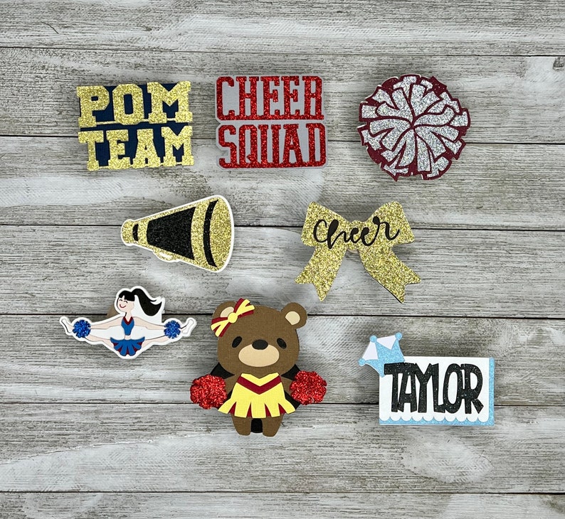 Cheer Custom Homecoming Mums Cutouts, Cheerleader Hoco Cutouts ...