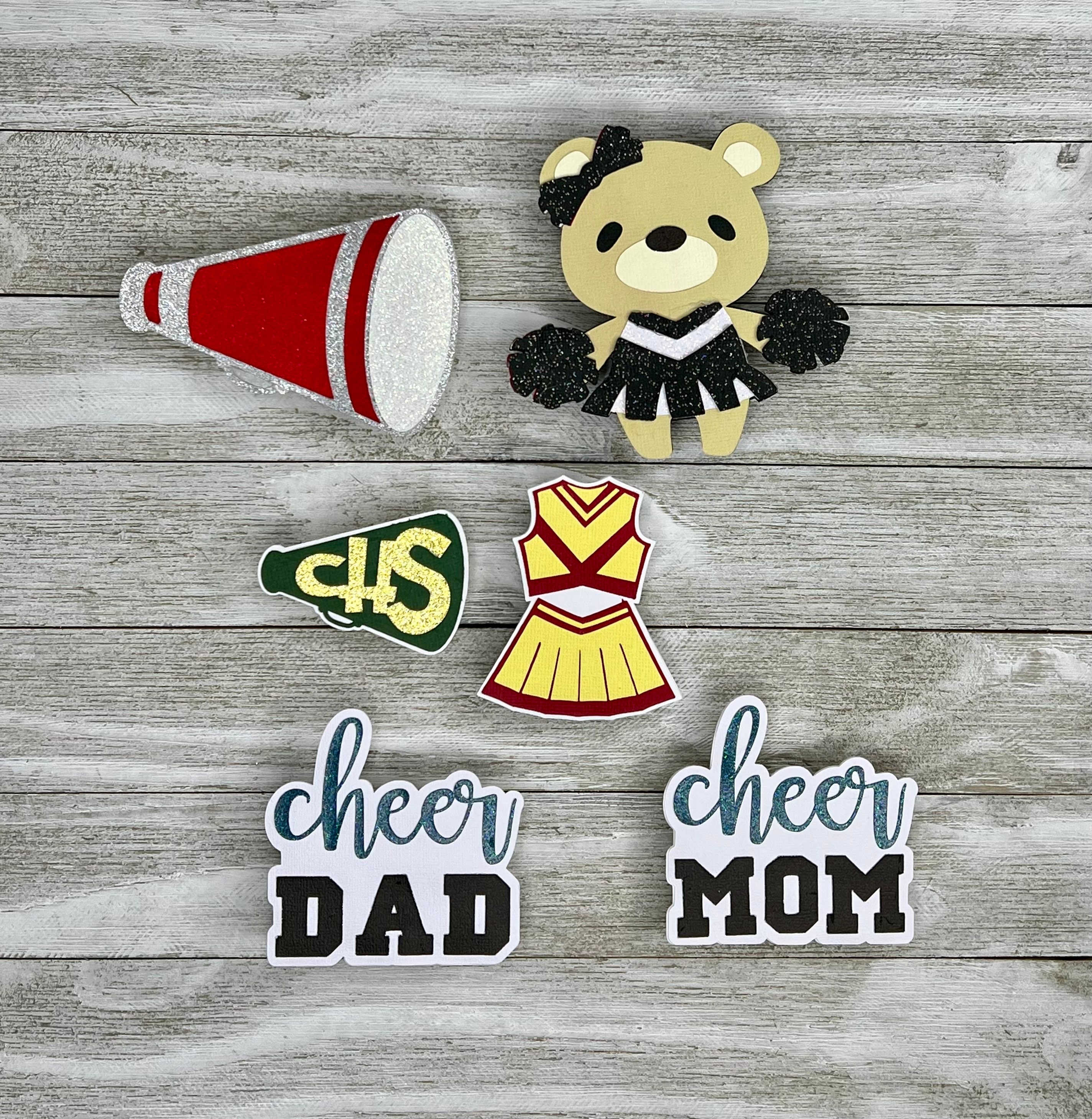 Cheer Custom Homecoming Mums Cutouts, Cheerleader Hoco Cutouts ...