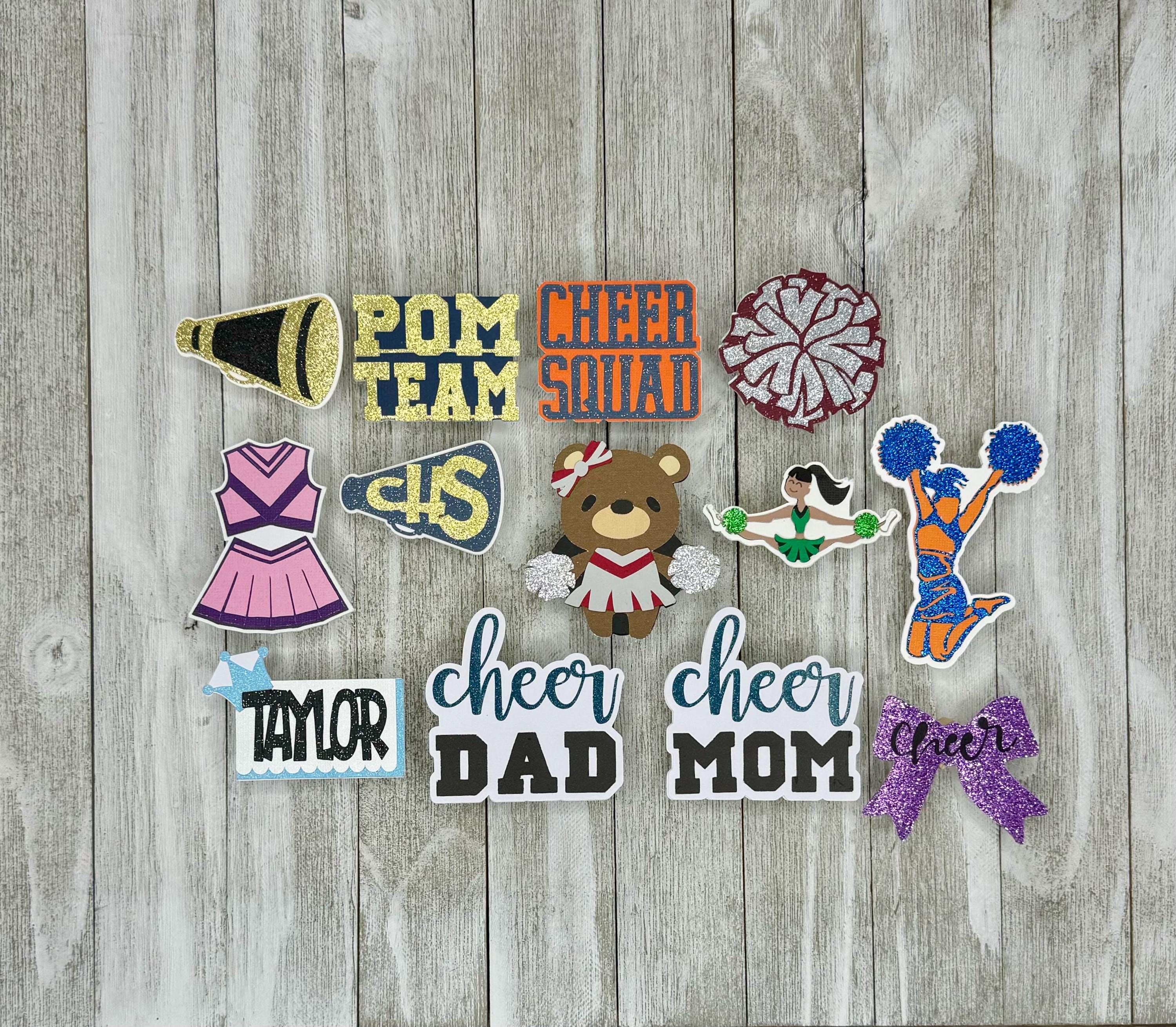 Cheerleader Homecoming Mum Cutouts, Cheer Squad Cutout, Cheer Bear Die ...