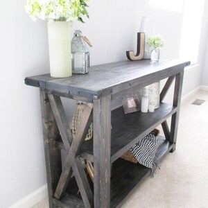 Rustic X Handmade Console / Media Table / Bookshelf 48 L - Etsy