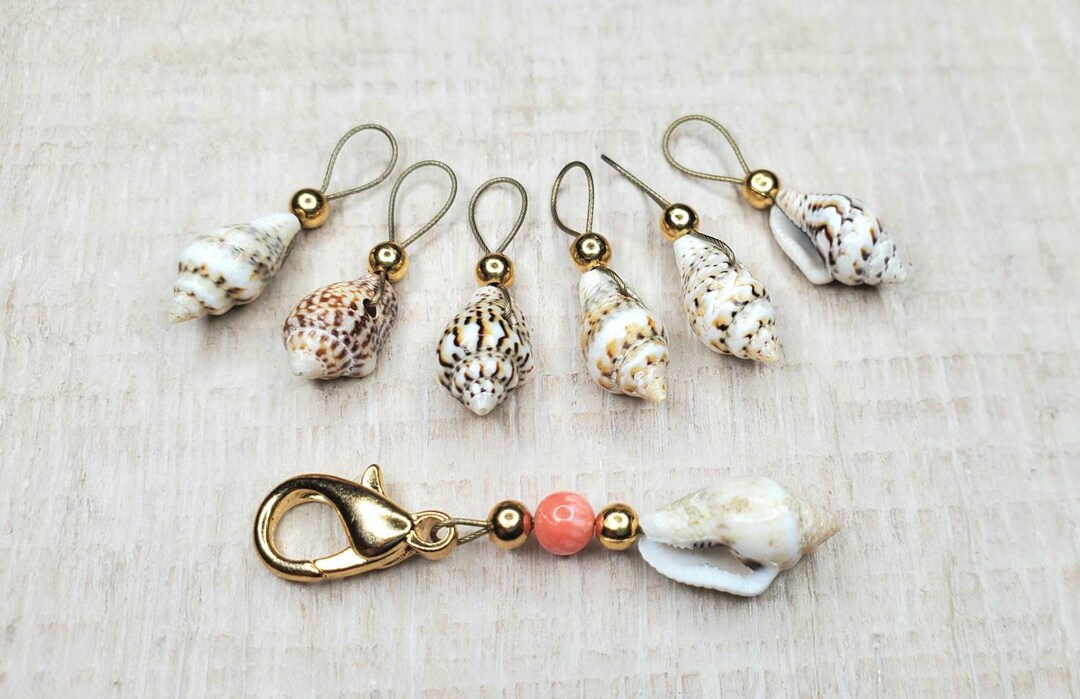 Beach Shells 6pc Stitch Markers Set, Snag-free for Knitting - Etsy