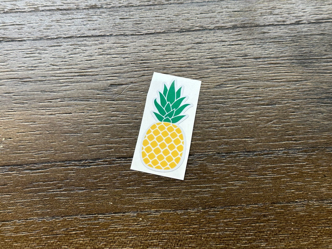 Laminated Pineapple Sticker, 2 Inch Tall, Cute Pineapple Sticker for ...