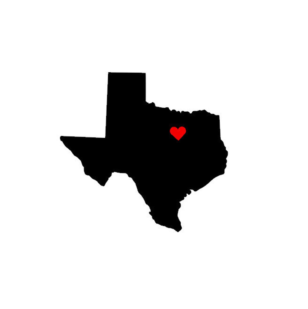 Texas Vinyl Sticker Decalcar Laptop Phone Heart Love Vinyl - Etsy