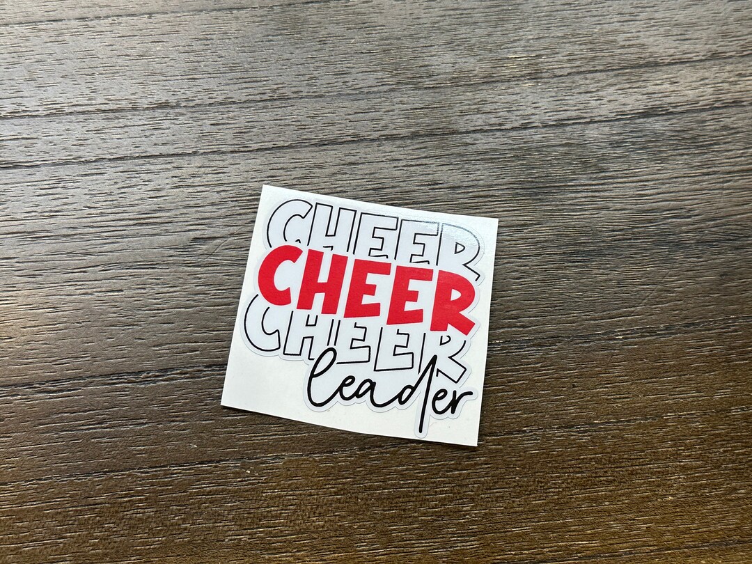 Laminated Cheerleader Sticker, 2 Inch, Cheer Sticker, Cheer Team ...