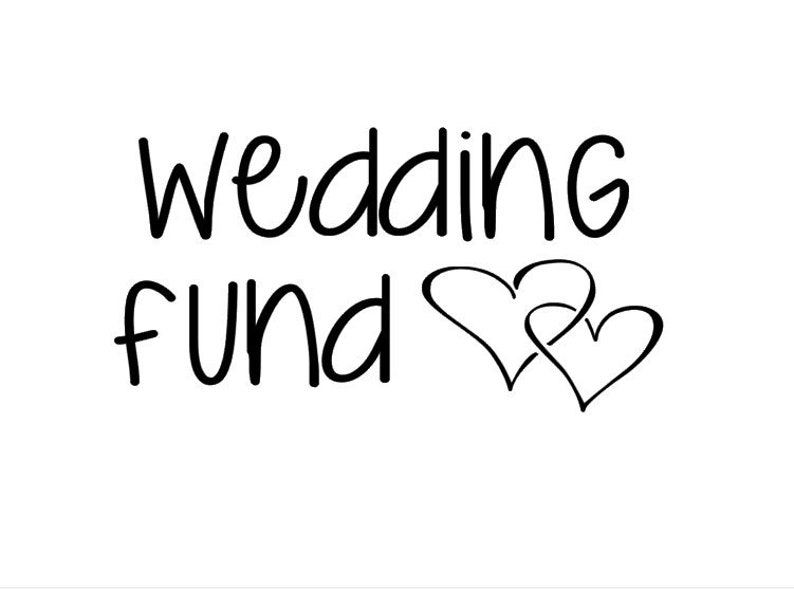 Wedding Fund Decal Honeymoon Fund Decal Wedding Jar Decal | Etsy