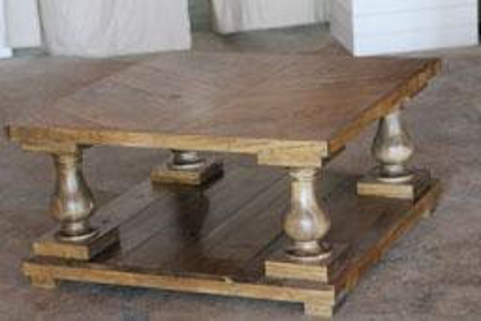Balustrade Coffee Table – Solid Wood, Farmhouse Style, Rustic Living ...