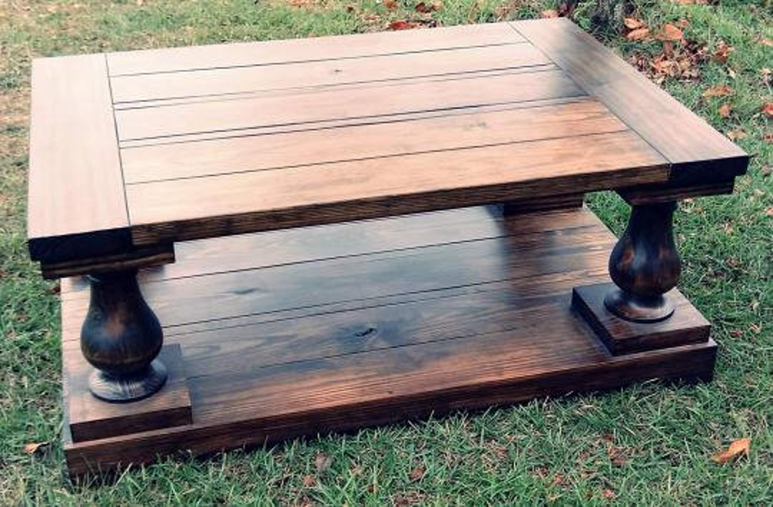 Balustrade Coffee Table – Solid Wood, Farmhouse Style, Rustic Living ...