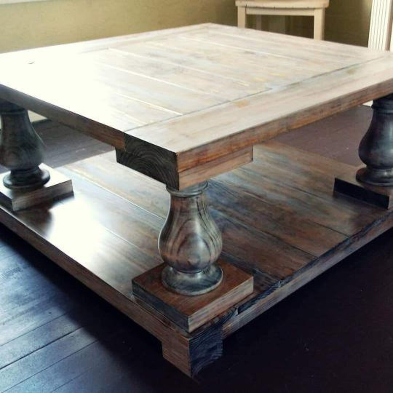 Balustrade Coffee Table – Solid Wood, Farmhouse Style, Rustic Living ...