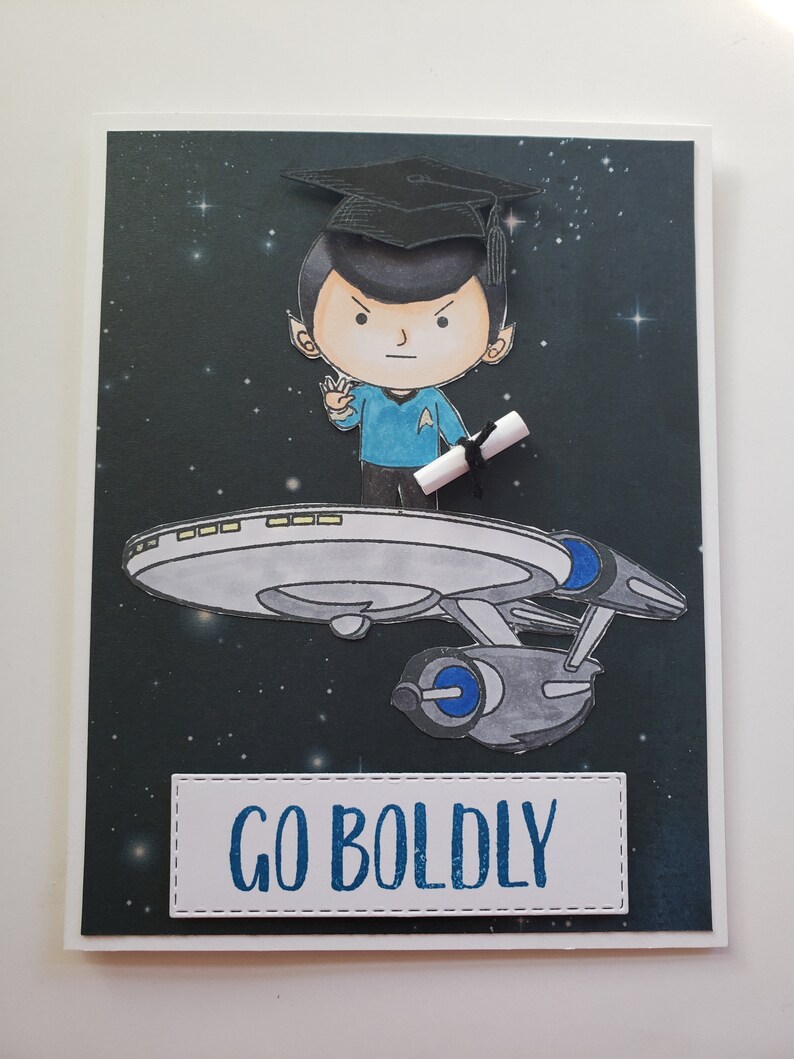 Star Trek Mr Spock Graduation Card - Etsy