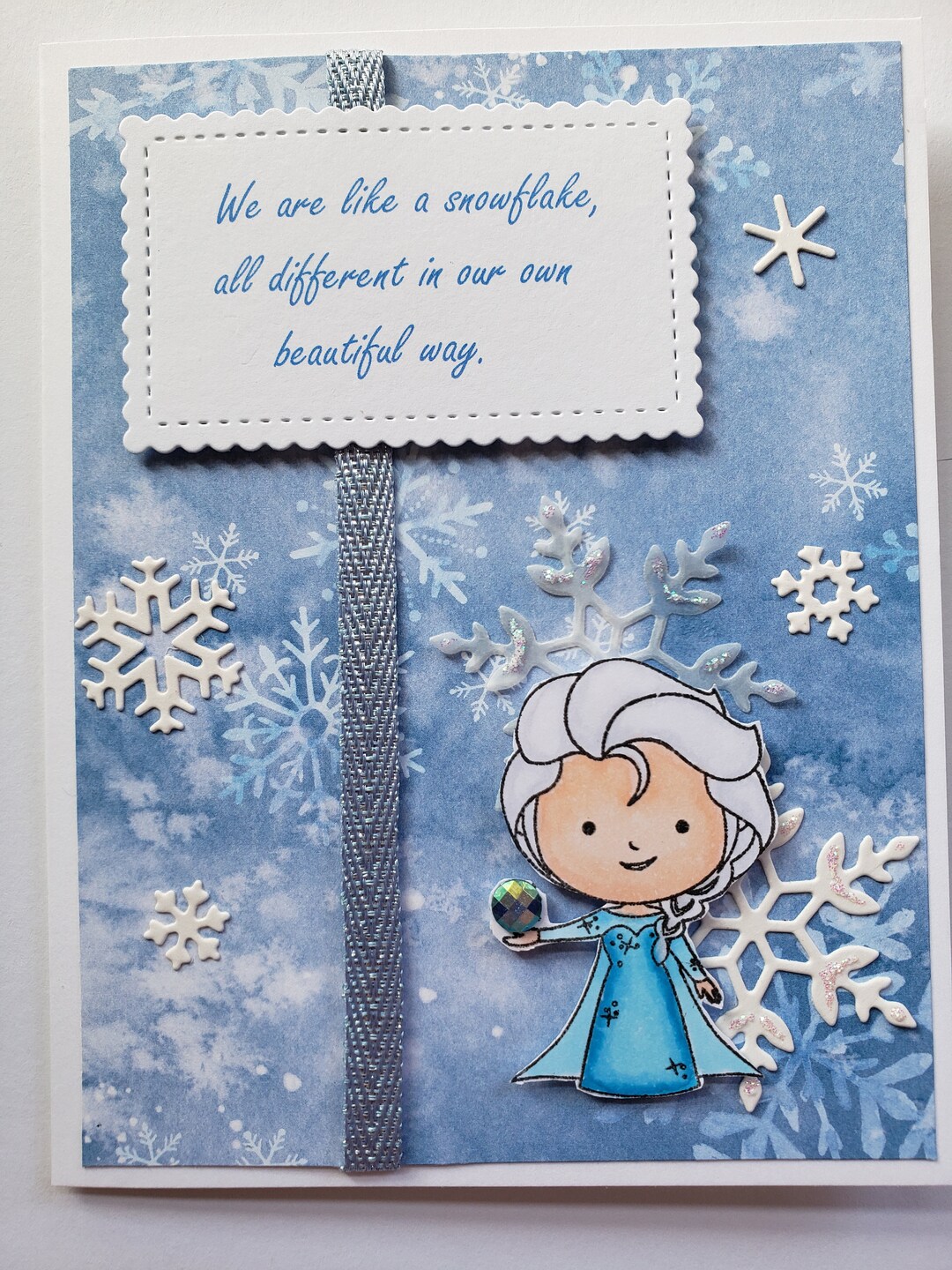 Disney's Frozen Elsa Snowflake Card - Etsy