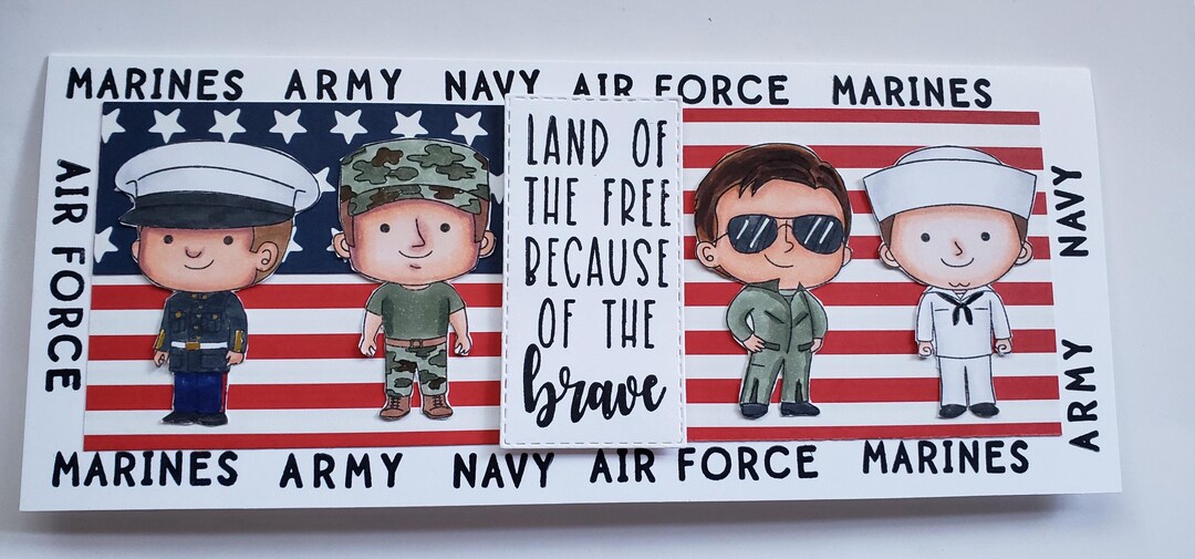 Four Branches of the Military Card - Etsy