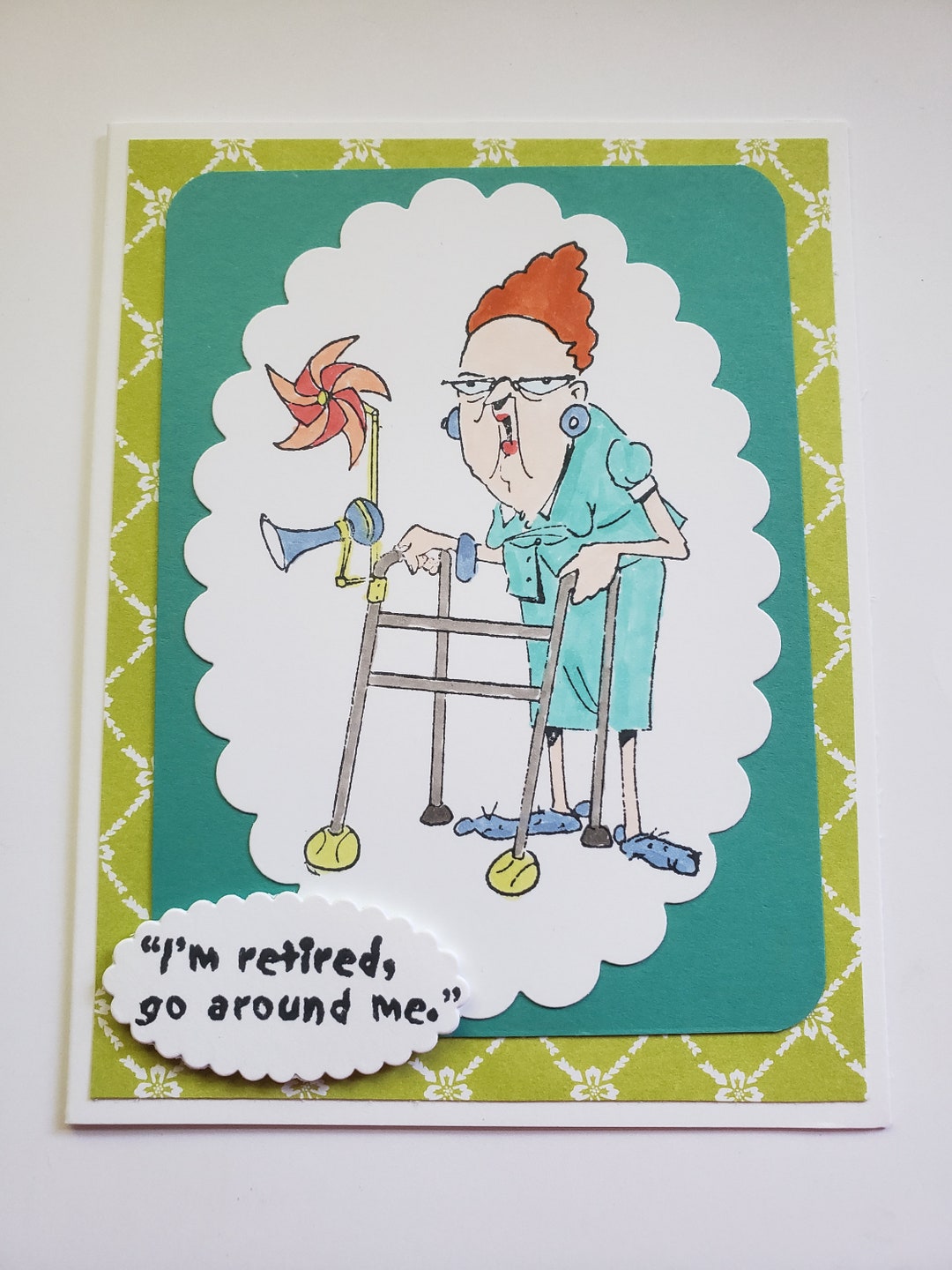 Retired Lady Humorous Card - Etsy